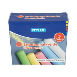 Stylex Schreibwaren Malkreide 30 Stangen Strassenkreide / Malkreide / 5 Farben