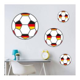 K&L WALL ART K&L Wall Art Wandtattoo Fußball WM Deutschland Flagge Kinder Klebebilder Wohnzimmer modern