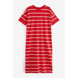next Shirtkleid Gestreiftes T-Shirt-Kleid aus 100 % Baumwolle (1-tlg)