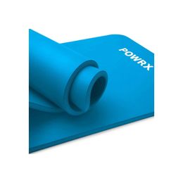 POWRX Yogamatte Gymnastikmatte Hautfreundl. inkl. Trageband+Tasche+Übungsposter