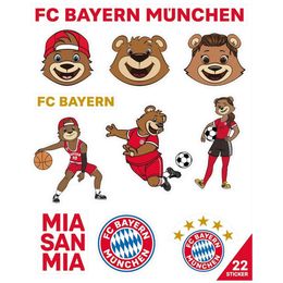 FC Bayern München FC Bayern München Aufkleber Sticker 2er-Set Maskottchen