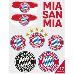 FC Bayern München FC Bayern München Aufkleber Hauttattoo 2er-Set