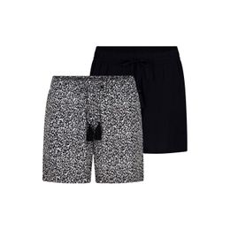 DENIMFY Chinoshorts Damen Shorts DFLia 2er Pack Regular Fit kurze Stoffhose mit Kordelzug aus 100% Viskose