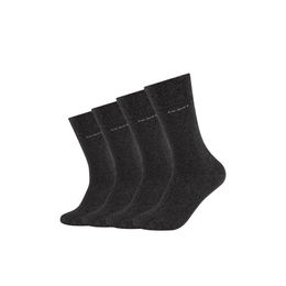 Camano Socken (Packung, 4-Paar) Mit verstärktem Fersen- und Zehenbereich, grau