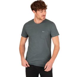 TRIGEMA T-Shirt TRIGEMA T-Shirt aus Biobaumwolle mit Brusttasche (1-tlg), grün