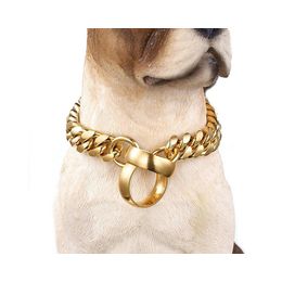 yozhiqu Hunde-Halsband 14 mm neue Trainings-Hundeleine mit P-Kette aus Edelstahl