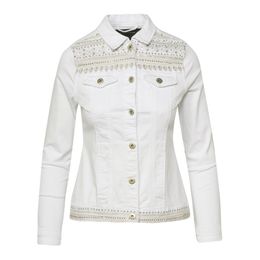 Koroshi Jeansjacke Damen Gr&ouml;&szlig;e S kitt / gold / transparent / wei&szlig;