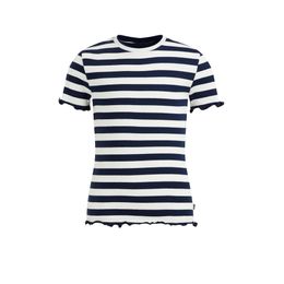 WE Fashion T-Shirt M&auml;dchen Gr&ouml;&szlig;e 98/104 dunkelblau / wei&szlig;