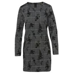 Koroshi Kleid Damen Gr&ouml;&szlig;e 40 grau / schwarz Winterkleid