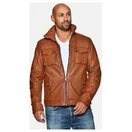 Bikerjacke JCC "3102101BI" Gr. 58, braun (cognac) Herren Jacken