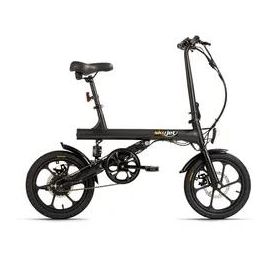 E-Bike SKYJET "1S" E-Bikes Gr. 39cm, 16 Zoll (40,64cm), schwarz Pedelec, Elektrofahrrad für Damen u. Herren