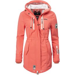 MARIKOO Raincoat 'Zimtzicke' female size XS Dark grey / Coral / White