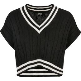 Urban Classics Pullover Damen Gr&ouml;&szlig;e S schwarz / wei&szlig;