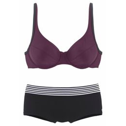 s.Oliver Bikini Damen Gr&ouml;&szlig;e XXXL lila / schwarz / wei&szlig;