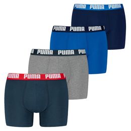 Puma Boxer shorts male size L Navy / Ultramarine blue / mottled grey / White