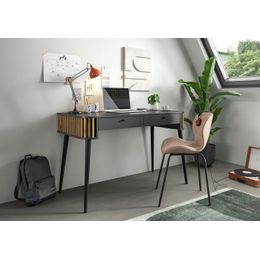 Inosign Schreibtisch Stavanger, Breite 120 cm, in grau Nachbildung und grau Nachbildung, Bürotisch, Arbeitstisch, Computertisch, Arbeitszimmer, retro, grau