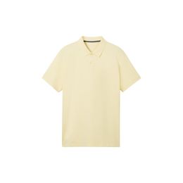Tom Tailor Herren Basic Poloshirt, gelb, Uni, Gr. XXL