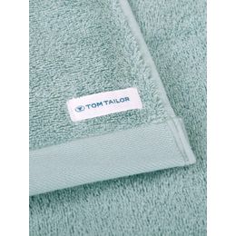 Tom Tailor Unisex Handtücher im 2er-Pack, 50x100 cm, grün, Uni, Gr. 50X100