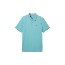 Tom Tailor Herren Basic Polo Shirt, blau, Uni, Gr. XXL