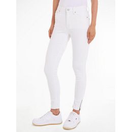Tommy Jeans Skinny-fit-Jeans NORA MD SKN ANK ZIP BG4293 mit Reißverschlüssen am Saum, beige