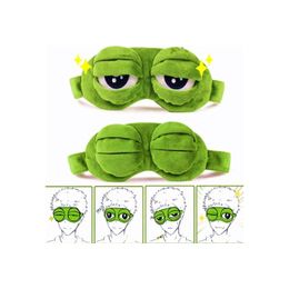 yozhiqu Schlafmaske Schlafende Augenmaske Sad Frog Cute Blackout Schlafende Augenmaske