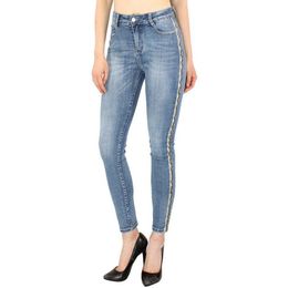 dy_mode Röhrenjeans Damen Stretch Jeans Hose Slim Fit Jeanshose Skinny Pants Jeanshose 4-Pocket Style