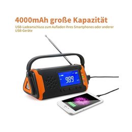 yozhiqu Solar-Handkurbel-AM-FM-Radio mit Taschenlampe