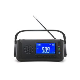 yozhiqu Solar-Handkurbel-AM-FM-Radio mit Taschenlampe