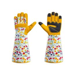 yozhiqu Gartenhandschuhe Mikrofaser-Handschuhe für Blumen und Garten mit Stichschutz Langärmelige Armschützer