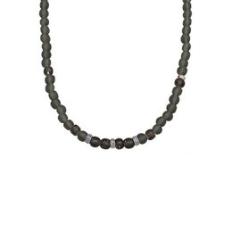 Kuzzoi Silberkette Recycelte Glas Olive Perlen Beads 925 Silber