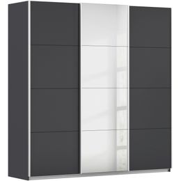 Schwebetürenschrank Rauch "Kleiderschrank Schrank Garderobe CORTONA inkl. Inneneinteilung" Schränke Gr. B/H/T: 203 cm x 210 cm x 62 cm, 3 St., grau (graumetallic) 2 Stoffboxen und zusätzlichen Einlegeböden MADE IN GERMANY