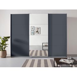 Schwebetürenschrank Rauch "Kleiderschrank Schrank Garderobe TOPSELLER OTELI inkl. Inneneinteilung" Schränke Gr. B/H/T: 271 cm x 210 cm x 62 cm, grau (graumetallic) mit 3 Innenschubladen sowie zusätzlichen Einlegeböden MADE IN GERMANY