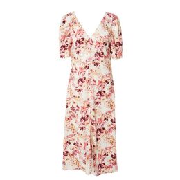 Ichi Kleid 'MARGOT' Damen Größe 36 creme / goldgelb / rosa / weinrot Winterkleid