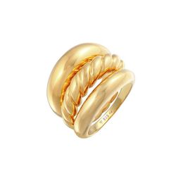 Elli Premium Ring-Set Bandring Twisted Gedreht Set 925 Silber