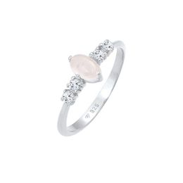 Elli Premium Fingerring Rosa Quarz Topas Oval Verlobung 925 Silber