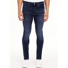Tommy Jeans Slim-fit-Jeans AUSTIN SLIM TPRD mit Lederbadge, blau