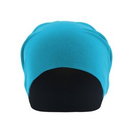 MSTRDS Beanie MSTRDS Accessoires Jersey Beanie reversible (1-St), blau