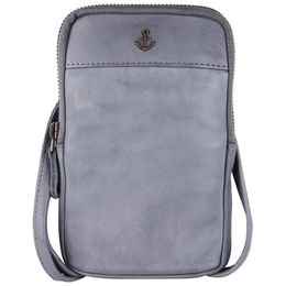 Harbour 2nd Mini Bag Benita, aus griffigem Leder mit typischen Marken-Anker-Label, grau