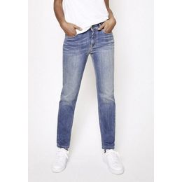 FIVE FELLAS Straight-Jeans MAGGY nachhaltig, Italien, Stretch, magic shape, blau