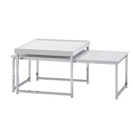 SONSTIGE Beistelltisch (LBH 110x60x45 cm) LBH 110x60x45 cm weiß Kaffeetisch Laptoptisch Wohnling