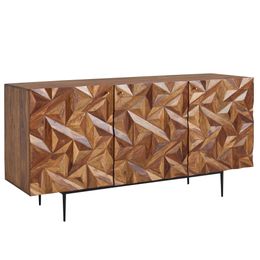 SONSTIGE Sideboard (LBH 144x47x72 cm) LBH 144x47x72 cm braun Kommode Bürokommode Anrichte Wohnling