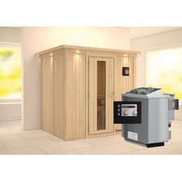 KARIBU HOLZTECHNIK GMBH Bodin Front,9kW Bio.Strg easy mit Energiespartür u.Dachkranz