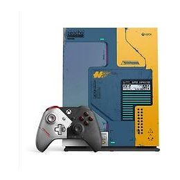Microsoft Xbox One X 1 TB [Cyberpunk 2077 Limited Edition inkl. Wireless Controller] blau gelb
