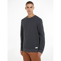 Tommy Hilfiger Underwear Sweater HWK TRACK TOP mit Markenlabel an den Ärmeln, grau