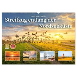 Streifzug entlang der Nordseeküste (Wandkalender 2025 DIN A2 quer), Calvendo Monatskalender
