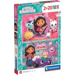 Puzzle Supercolor - Gabby's Dollhouse 2 x 20 Teile