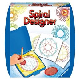 RAVENSBURGER VERLAG Ravensburger Spiral-Designer Mini 29708, Zeichnen lernen für Kinder ab 6 Jahren, Kreatives Zeichen-Set mit Mandala-Schablone für farbenfrohe Spiralbil