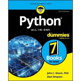 Python All-in-One For Dummies - John C. Shovic, Alan Simpson, Kartoniert (TB)