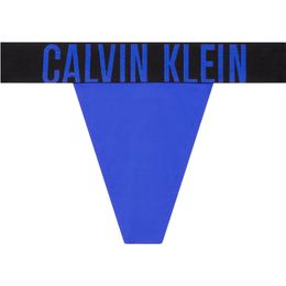Calvin Klein String, Logo-Bund, für Damen, blau, XL