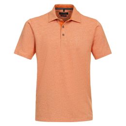 Casamoda Poloshirt, Leinenanteil, Kurzarm, für Herren, orange, XXL